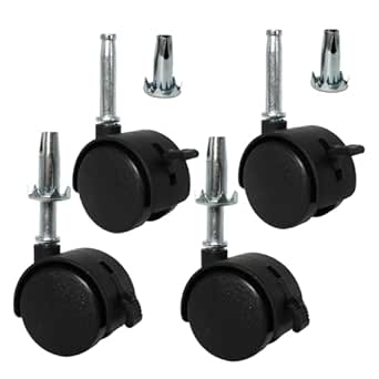 Amazon.com: Letrushare 4pcs M8 Grip Neck Stem Caster Wheels 1.5 Inch ...