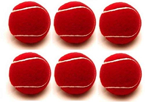 Simran Sports Red Tennis Cricket Ball Pack of 6 : Amazon.in: Sports ...