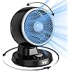 Amazon.com: VCJ 12" Table Fan, Oscillating Desk Fan with 3 Speeds, 90 ...