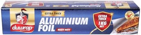 Duwrap Premium Aluminium Silver Foil 1 KG Net, Pack of 1 [1KG Net x 1 ...