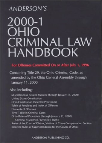 Amazon.co.jp: Anderson's 2000-1 Ohio Criminal Law Handbook (Ohio ...