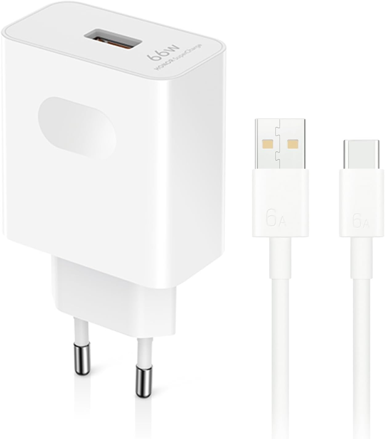 HONOR 66W Supercharge Cargador con cable USB C 6A para Honor 200Lite ...