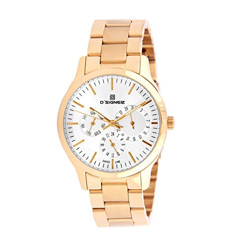 D'SIGNER Multifunction White DIAL Men's Watch (Gold) : Amazon.in: Fashion