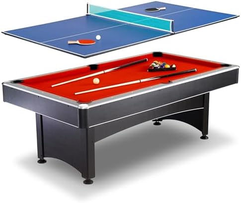 Amazon.com : Hathaway Maverick 7 Foot Pool Table with Table Tennis Top ...