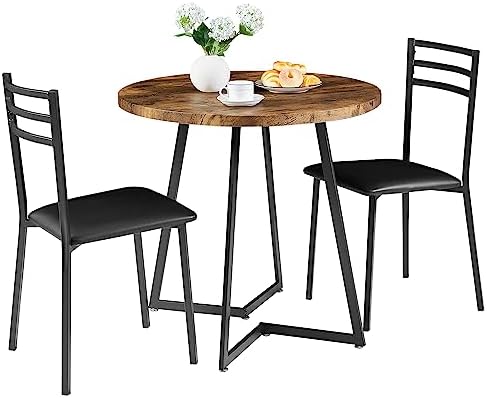 Amazon.com - Tangkula Dining Table Set for 2, Round Kitchen Table and ...