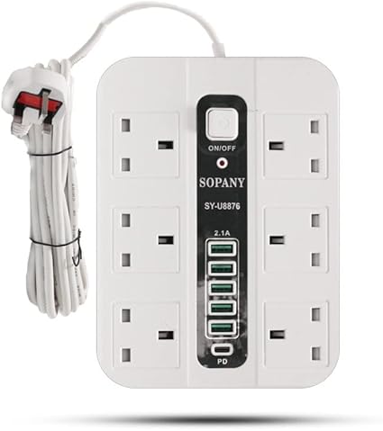 Smart Multi Outlet Electrical Plug 5M : Buy Online at Best Price in KSA ...