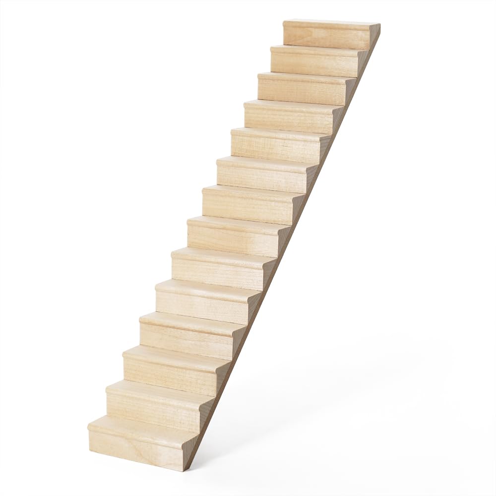 Odoria Dollhouse Staircase Steps Miniature: 1/12 Scale Straight Stairs ...