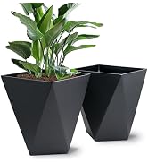 Amazon.com: Gardrium 11 inch Large Plant Flower Pots Height 13 inch Set ...