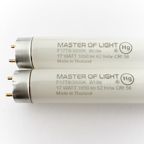 F17T8/835 (2 Pack) 2FT Fluorescent Tube Light Bulb T8 3500K Neutral ...