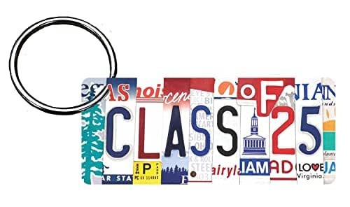 Amazon.com: Class of 2025 License Plate Keychain, Made in USA, Class of ...