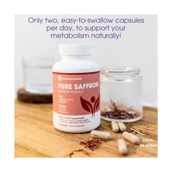 Saffron Supplements - 100% Pure Saffron Extract Capsules - Boost Energy ...