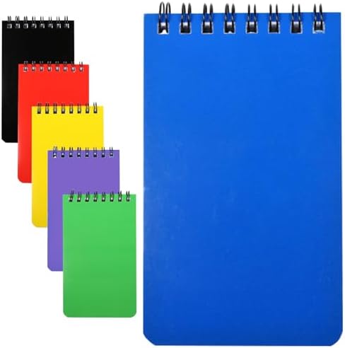 Lizbin Spiral Notebook, 6Pcs Small Notebooks, Pocket Notebook 3" x 5 ...