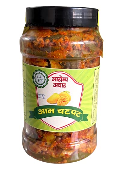 Aarogya Achaar Homemade Oil Free Mango Pickle, 500 gm; [Aam Ka Achaar ...