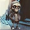 Amazon.com: EJWCIG Cool Skeleton Figurines Statue Cool Halloween Home ...
