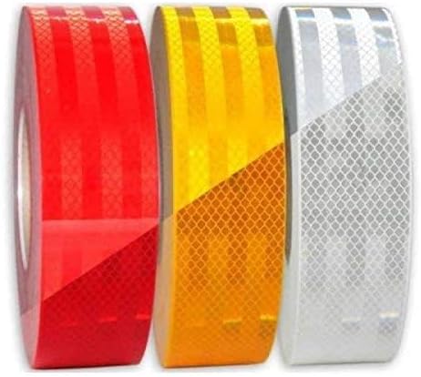 Crewbolt High Visibility Reflective Tape Set - 50mm (2 Inch) Red, White ...