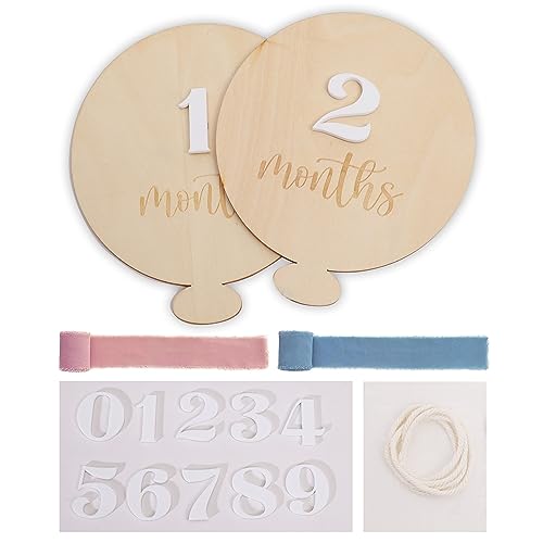 Wooden Hot Air Balloon Interchangeable Milestone Cards Set - - Want It All