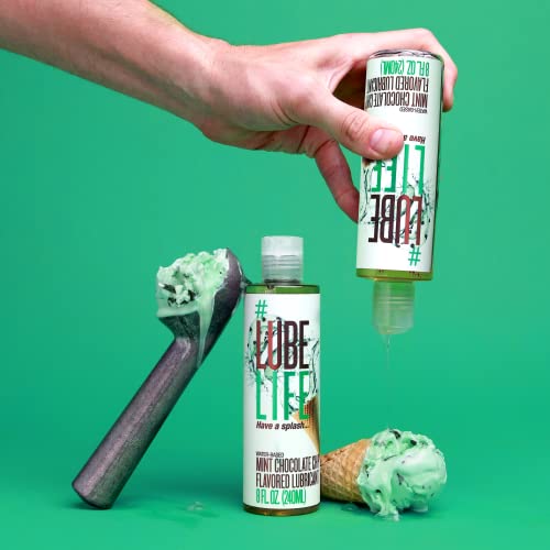 Lube Life Water-Based Mint Chocolate Chip Flavored Lubricant, Personal ...