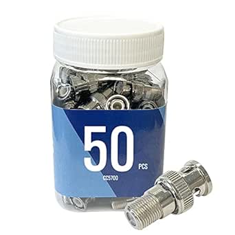 ENS BNC Male to Female Connectors - Coax RG 59 Connector - 50 PCs ...