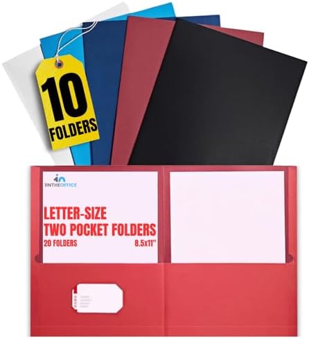 Amazon.com : Oxford Two-Pocket Folders, Assorted Colors, Letter Size ...