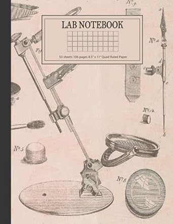 Lab Notebook: Vintage Microscope Quad Ruled Laboratory Notebook for ...