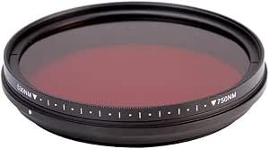 Camera Filter Adjustable IR Lens Filter Pass Infra-Red 530nm to 750nm ...