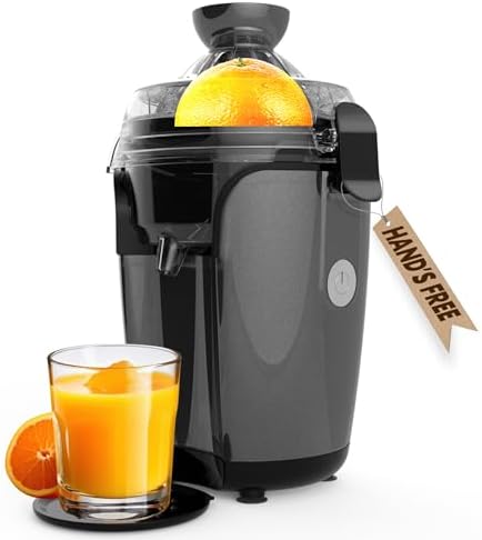 Amazon.com: Eurolux Hands-Free Electric Citrus Juicer Machine, Orange ...