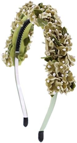 Amazon.com : DaCee Designs Accessories Headband Velour Floral Wreath ...