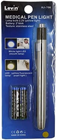 AABHA Stainless Steel Mini Medical Pocket Pen Torch (Warm Yellow Light ...