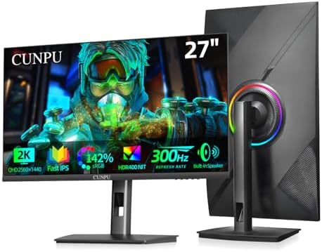 Amazon.com: CRUA 27Inch Gaming Monitor 360HZ, QHD 1440P 120% sRGB IPS ...