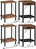 Amazon.com: HOOBRO Side Table with Charging Station, Set of 2 End Tables with USB Ports and ...