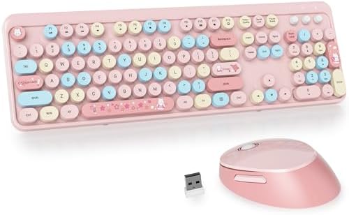 Amazon.com: Wireless Keyboard and Mouse,2.4G Full Size and Portable ...