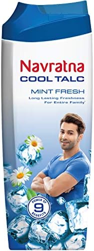 Amazon.com: Navratna Cool Talc Powder with Mint Fresh Cooling | Sweat ...