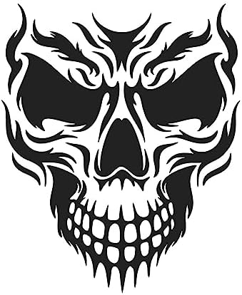 Amazon.com - 3D Angry Skull Car Hood Decals Skull Car Sticker for Auto ...