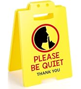 Amazon.com: MBL Office Be Quiet Sign - PLEASE BE QUIET, Funny Desk ...