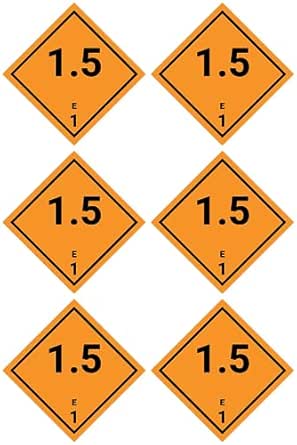 Laminated Stickers: 50 x 50 mm, Pack of 6 - Hazardous Goods Class ...