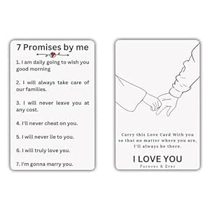 7 promises by me! Special Love wallet card for your special one with a ...