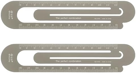 Amazon.com: HARFINGTON 2pcs Straight Ruler 12cm Metric Bookmark Clip ...