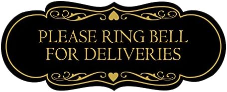 Amazon.com : Signs ByLITA Designer Please Ring Bell for Deliveries Sign ...