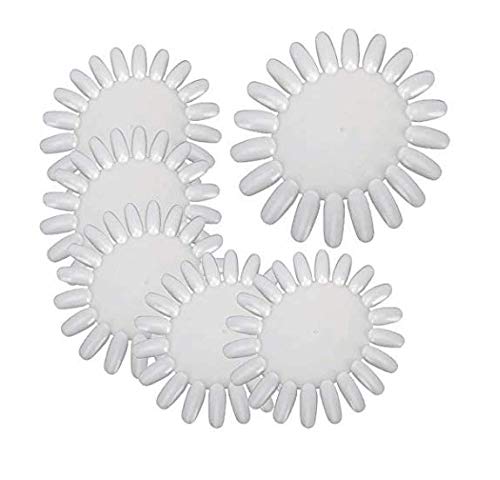 Amazon.com: DNHCLL 10PCS White Acrylic Wheel False Nail Art Tips ...