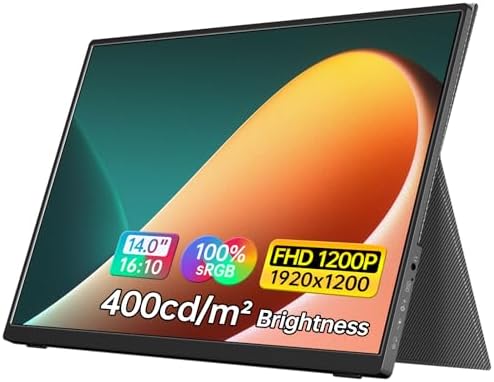 Amazon.com: Verbatim Portable Monitor 14" USB-C HDMI Full HD 1080p IPS ...