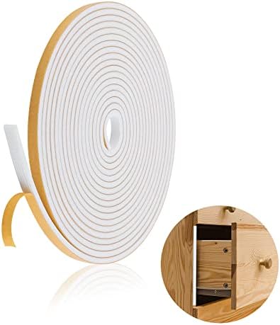 6M Window Draft Excluder Tape Adhesive Window Seal Strip, White ...