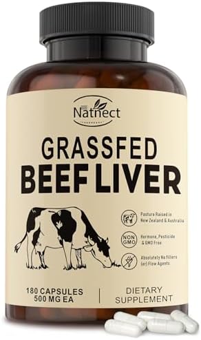 Amazon.com: Grass Fed Beef Liver 180 Capsules, Freeze Dried Beef Liver ...