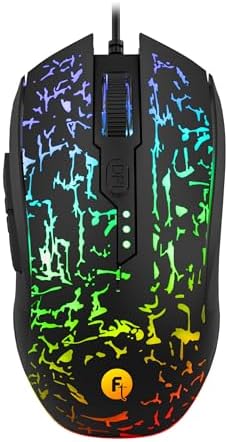 Amazon.in: Buy FRONTECH Wired Gaming Mouse, 6 Key Rainbow RGB Backlit ...