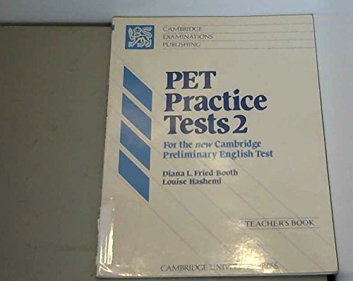 Amazon | PET Practice Tests 2 Teacher's book | Fried-Booth, Diana L ...