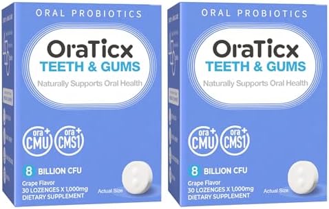 Amazon.com: OraTicx Teeth & Gums Dental Probiotic, Naturally Supports ...