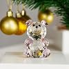 Amazon.com: H&D Pink 3D Little Bear Crystal Figurine Paperweights Glass ...