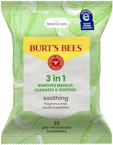 Amazon.com: Burt’s Bees Soothing, Fragrance Free Facial Towelettes for ...