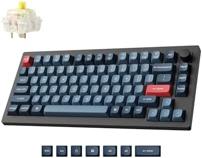 Amazon.com: Keychron V1 Max 75% Custom Mechanical Keyboard Kit, 2.4 GHz ...