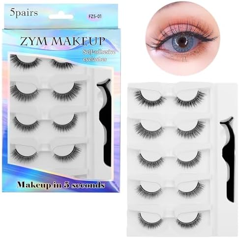 Amazon.com: 10 Pcs Self Adhesive Eyelashes, Reusable Self Adhesive ...