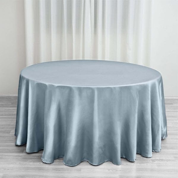 Amazon.com: Tableclothsfactory 120" Dusty Blue Wholesale Linens Satin ...